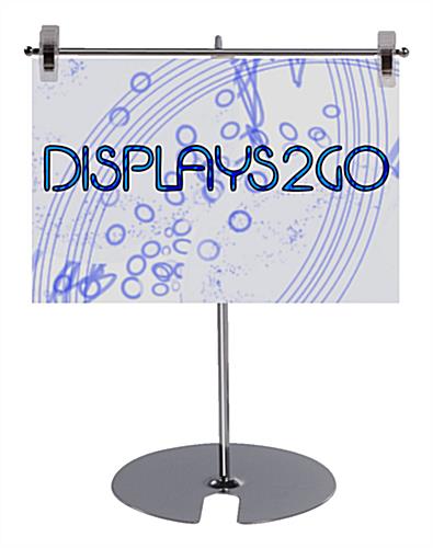 Retail Sign Holder | Two Axe Clips | Adjustable Height