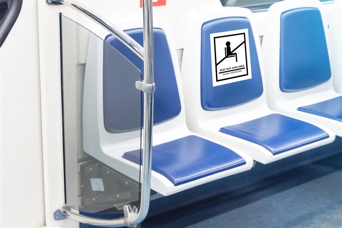 Social Distancing Seat Markers| Low-Tack Material
