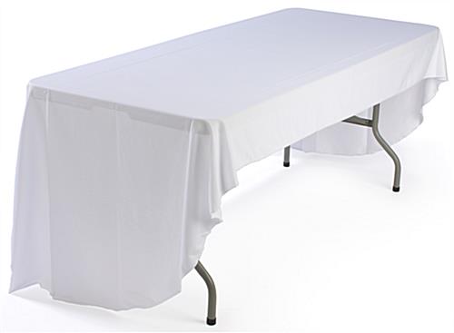 3-Sided White Table Cover | Fits 8 Foot Long Tables