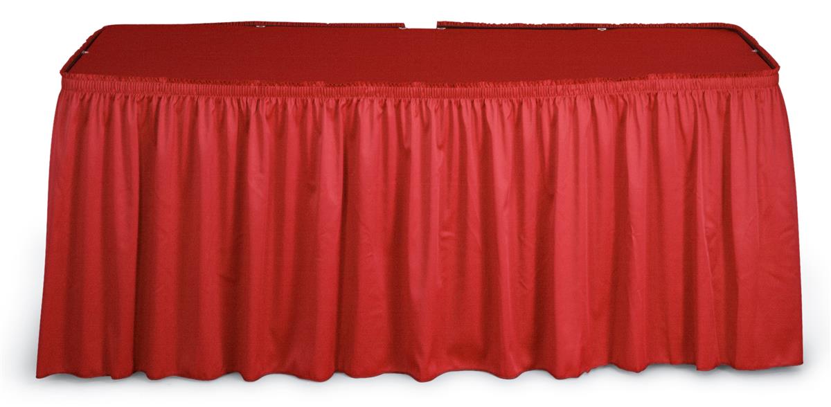 Table Skirting Includes Skirt, Table Topper, & Clips At Low Price