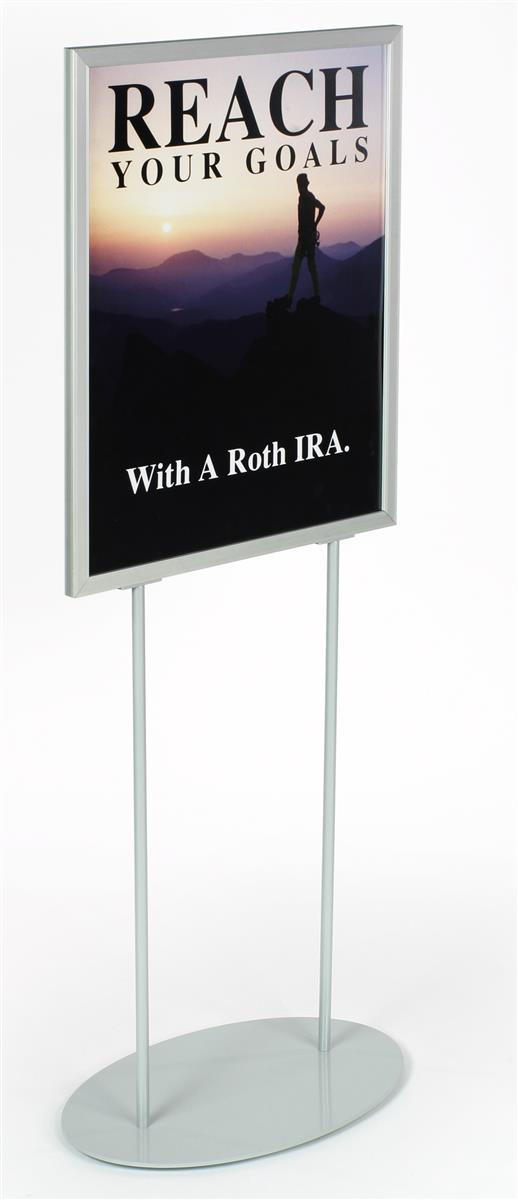 Double Sided Sign Holders - Elliptical Base
