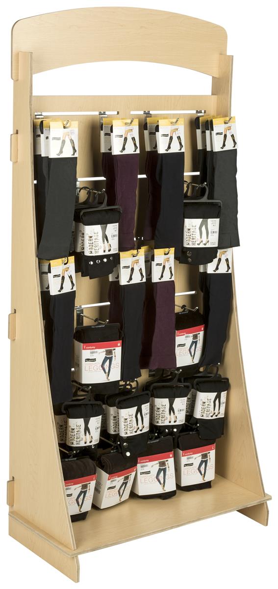 Freestanding Slatwall Display with 6” Chrome Hooks