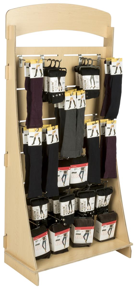 Freestanding Slatwall Display with 8” Chrome Hooks