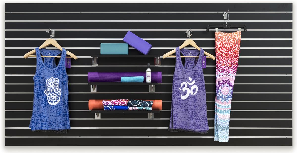 Large Black Slat Board Display Panel | 4’ x 8’ Slatwall