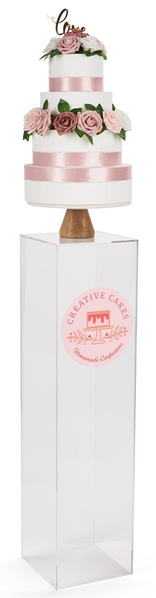 Clear Acrylic Pedestal with Custom Graphics | Personalized Design