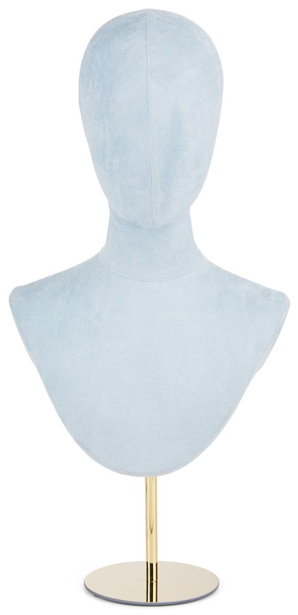 Jewelry Head Bust Display | Suede Fabric