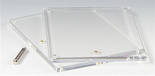 Frameless Acrylic Frame - Clear Block w/ 3.5 x 5 Panels | Displays2Go