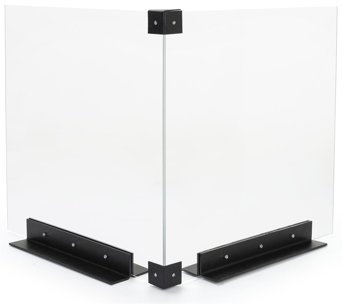 Corner Countertop Sneeze Guard | Heavy Duty Polycarbonate