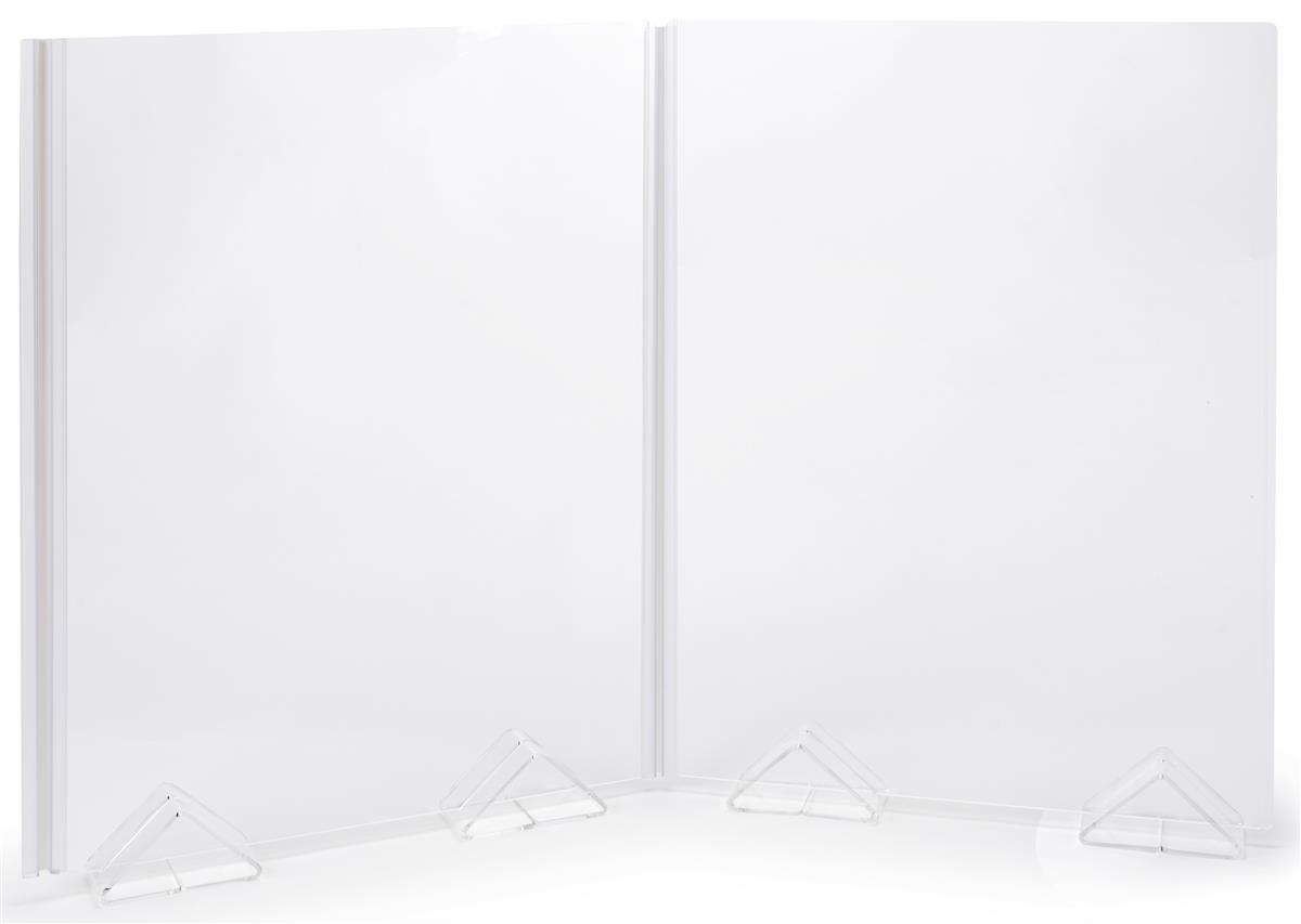 Modular Plexiglass Sneeze Guards | 4 Acrylic Feet Included