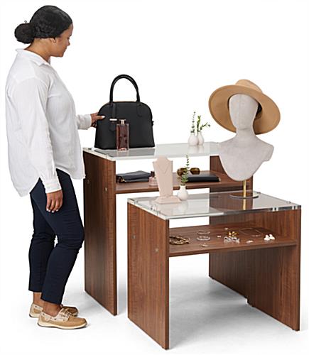 Wood Nesting Tables for Retail Display | FSC ® Certified