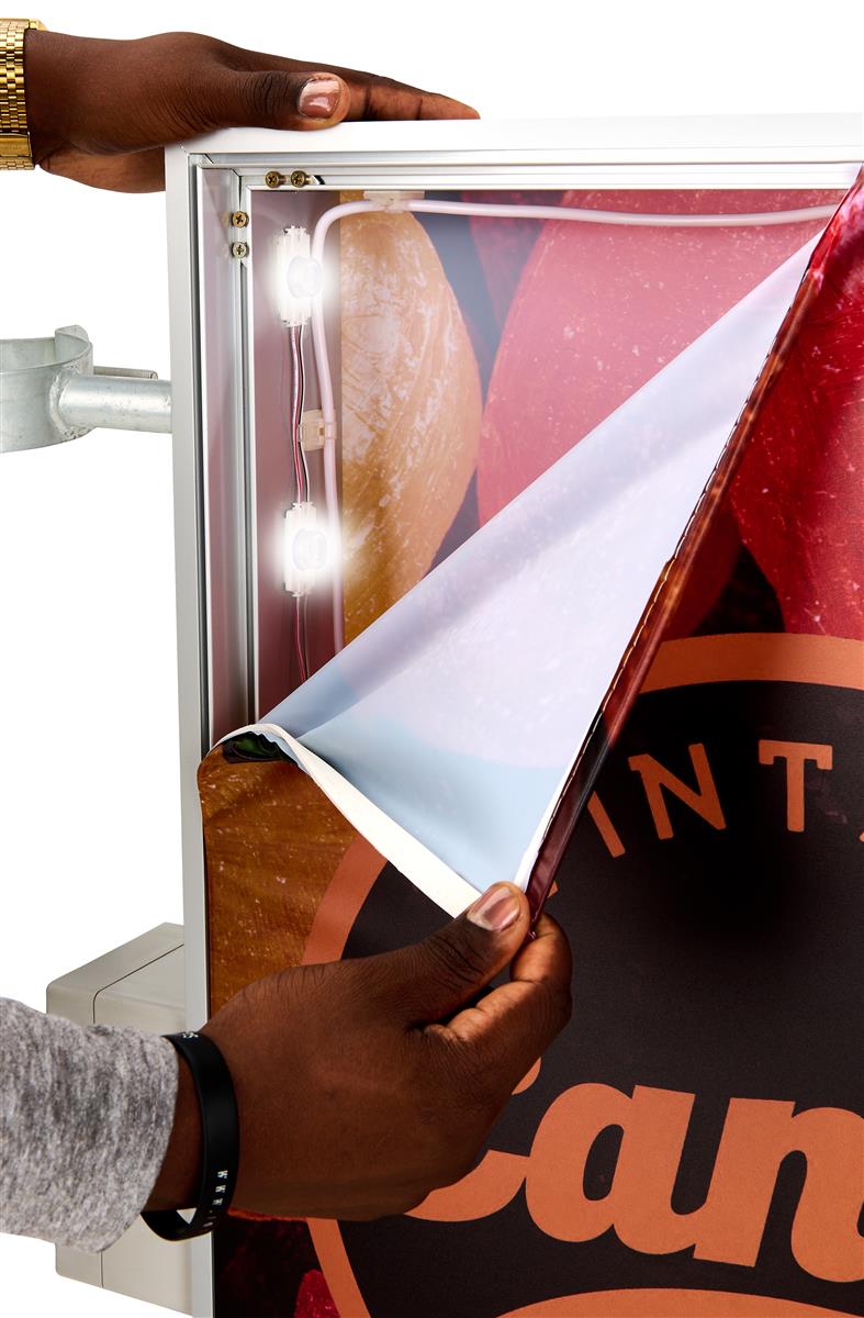 Solar LED Light Box Sign | Wall or Pole Mounted