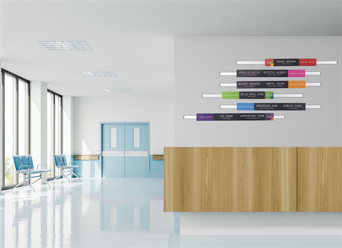 Modular Directory Signage System | 2 Slide Rails, 6 Custom Signs