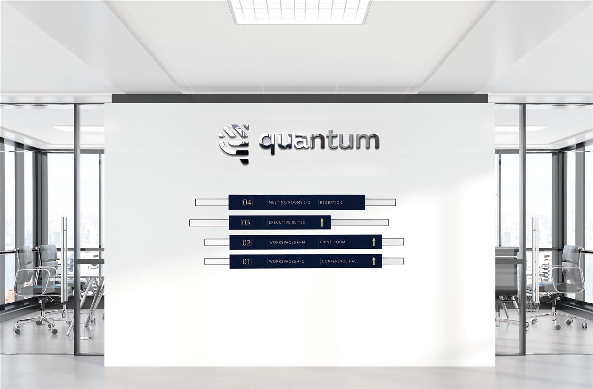 Modular Directory Signage System | 2 Slide Rails, 6 Custom Signs