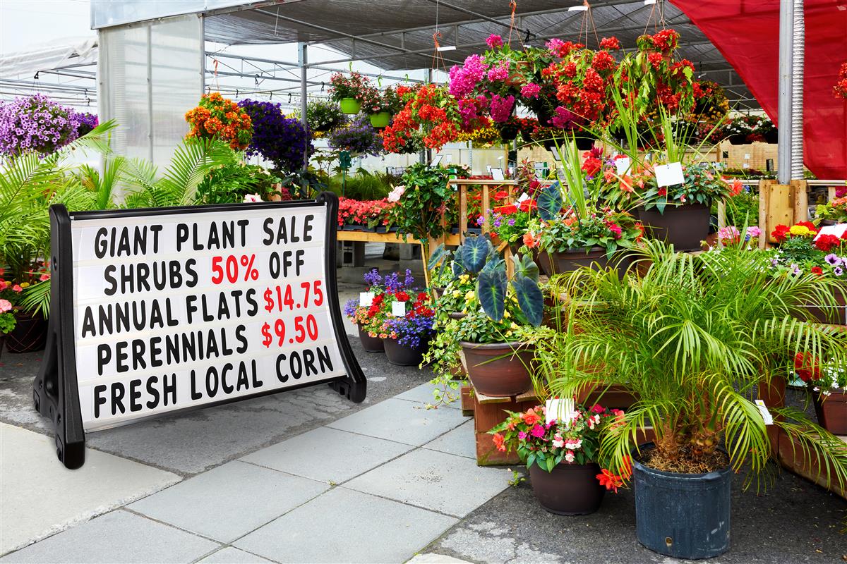 Outdoor Changeable Letter Sign | Double-Sided w/ Handles