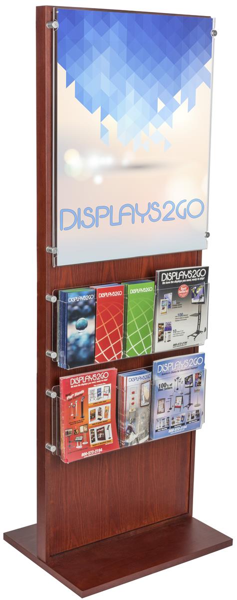 Poster Holder with 10 Leaflet Compartments | Removable Dividers