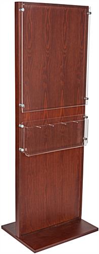 Poster Holder with 5 Pamphlet Compartments | Acrylic Panel