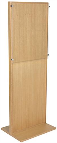 Freestanding Oak Poster Stand | Light Stain Finish