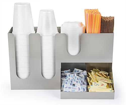 Coffee Counter Organizer | Stainless Steel Countertop Dispenser