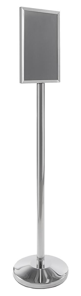 Stanchion with Sign Holder | 11 x 17 Poster Stand for Floor