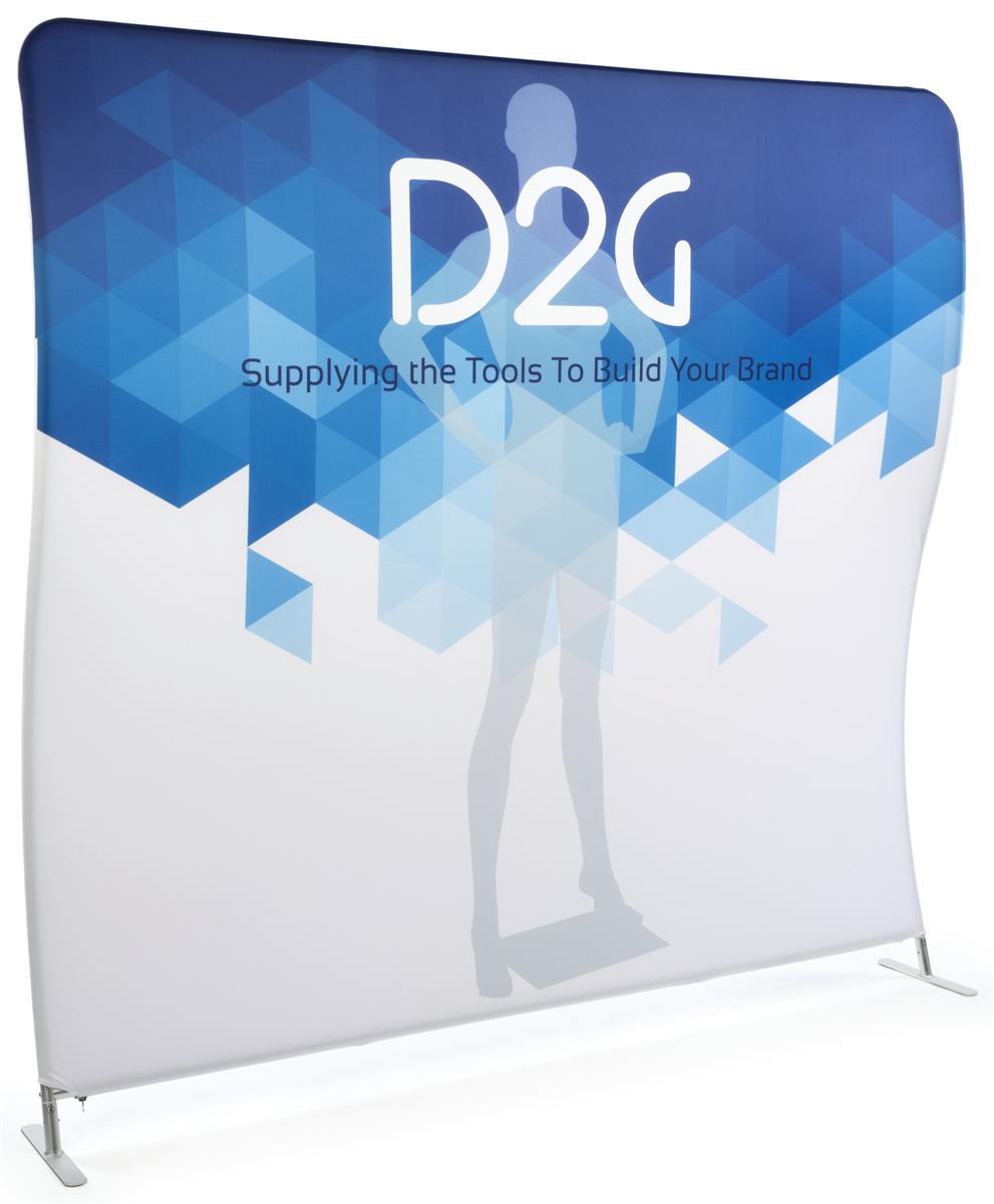 Double Sided 8’ Wide Wave Backdrop | Full Color Printing