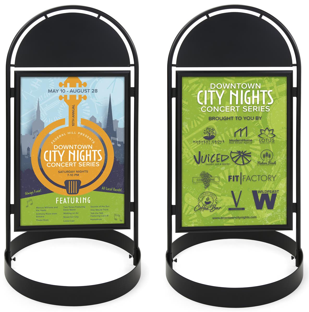 Pavement Sign with Header | Weather Resistant Design