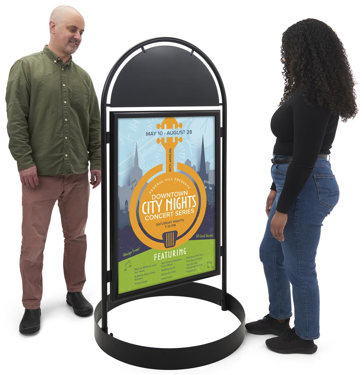 Pavement Sign with Header | Weather Resistant Design