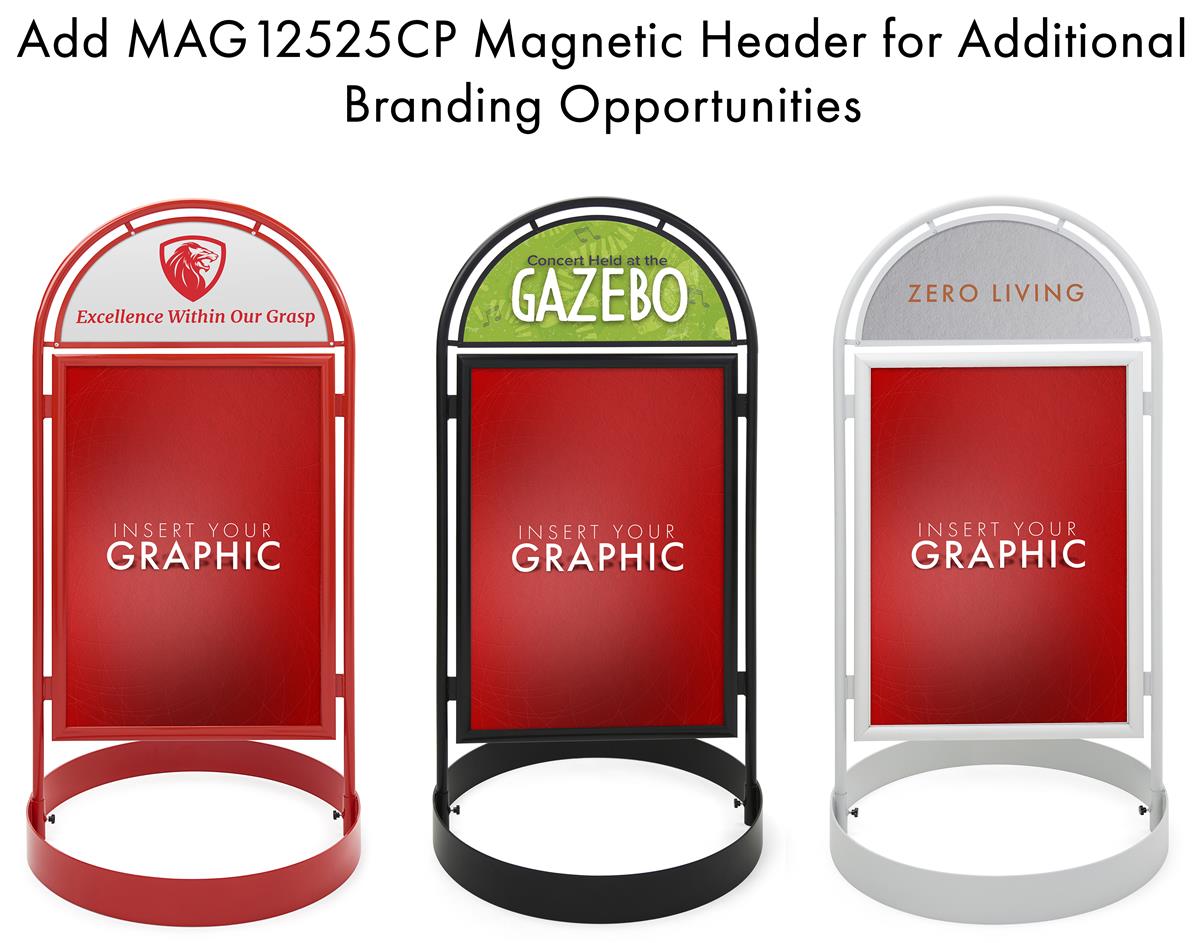 Pavement Sign with Header | Weather Resistant Design