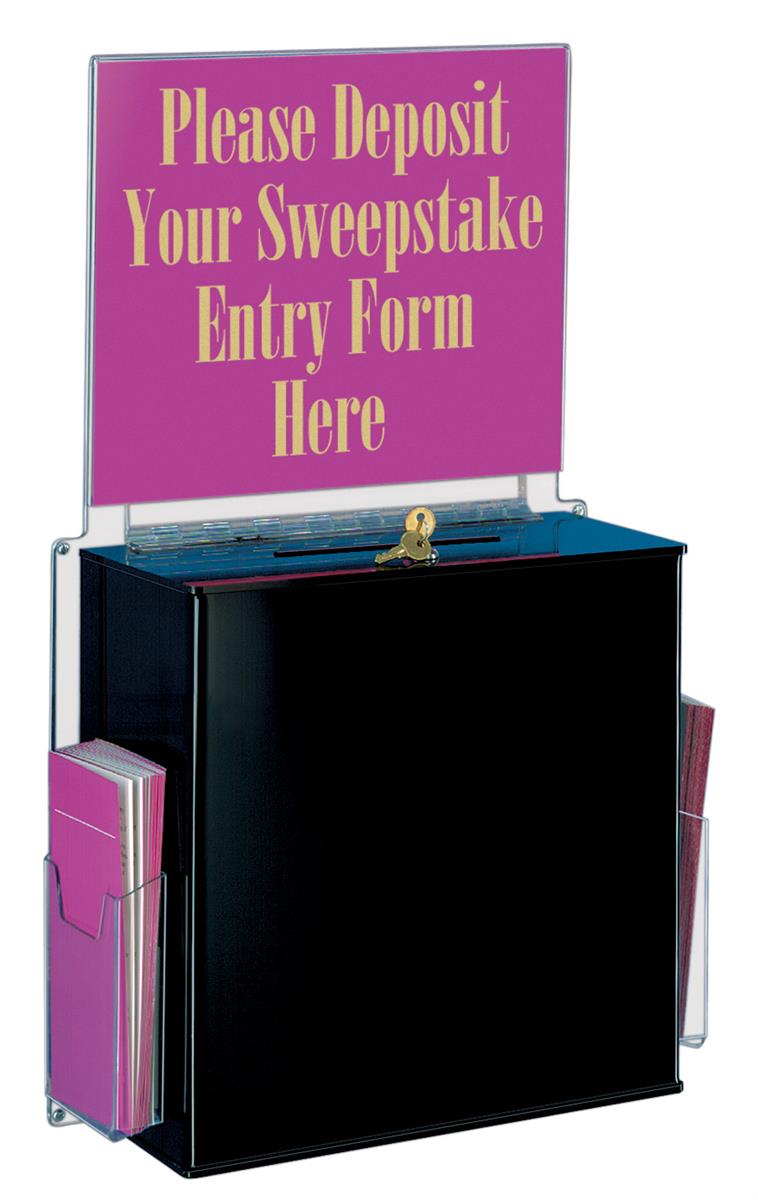 Suggestion Box Wall Mount - 11 x 14 Sign Header