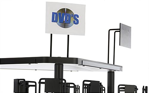 Spinning DVD Tower | Black Top & Base