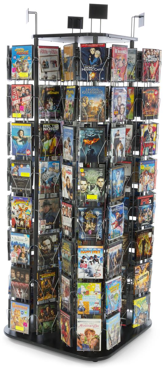 Wire Literature Rack with 4 Spinners | Racks Individually Rotate