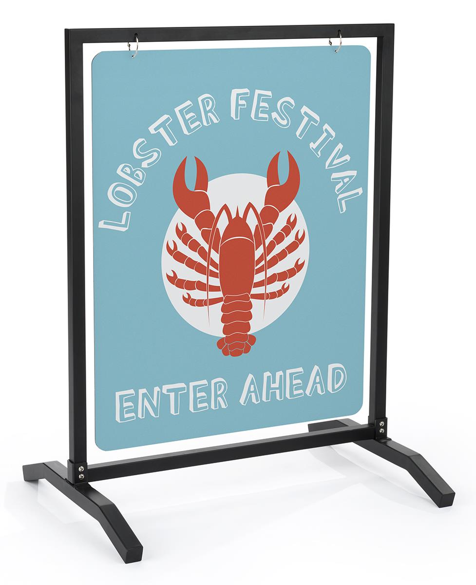 22x28 Custom Metal Sidewalk Hanger Stand | Outdoor Use