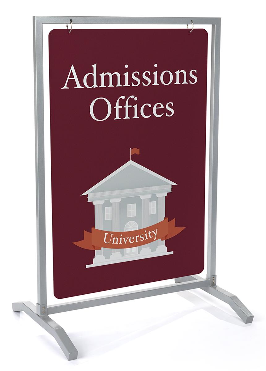 24x36 Custom Swinging Silver Sidewalk Hanger Sign | Outdoor Use