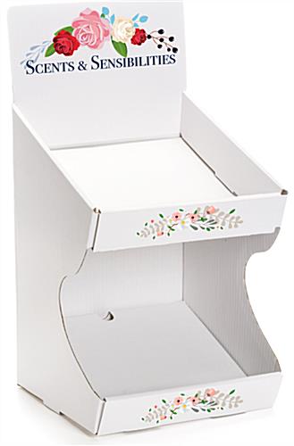 2 Tier Custom Cardboard Table Display Holder | Corrugated Design