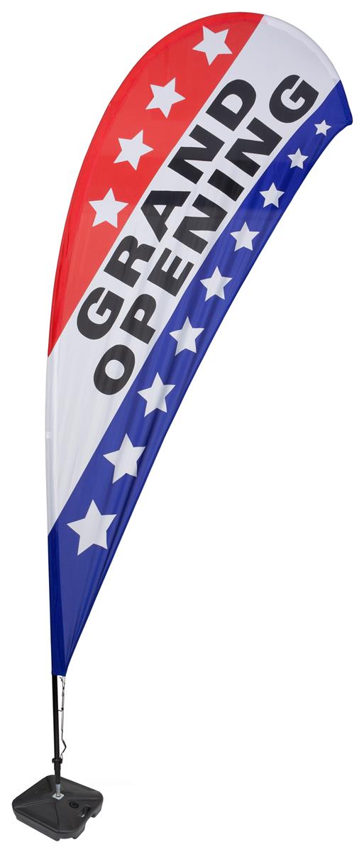 Grand Opening Flag & Water Base | Teardrop Design