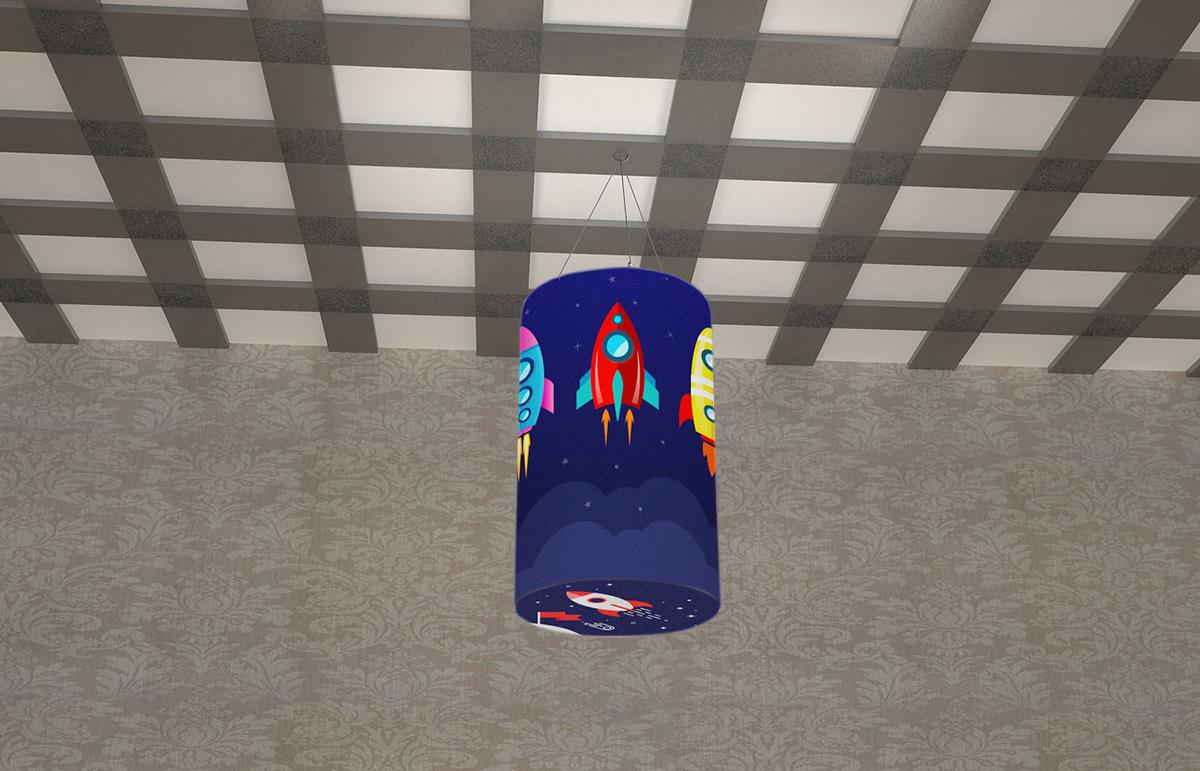 Illuminated Hanging 3D Banner Tube | LED Lights