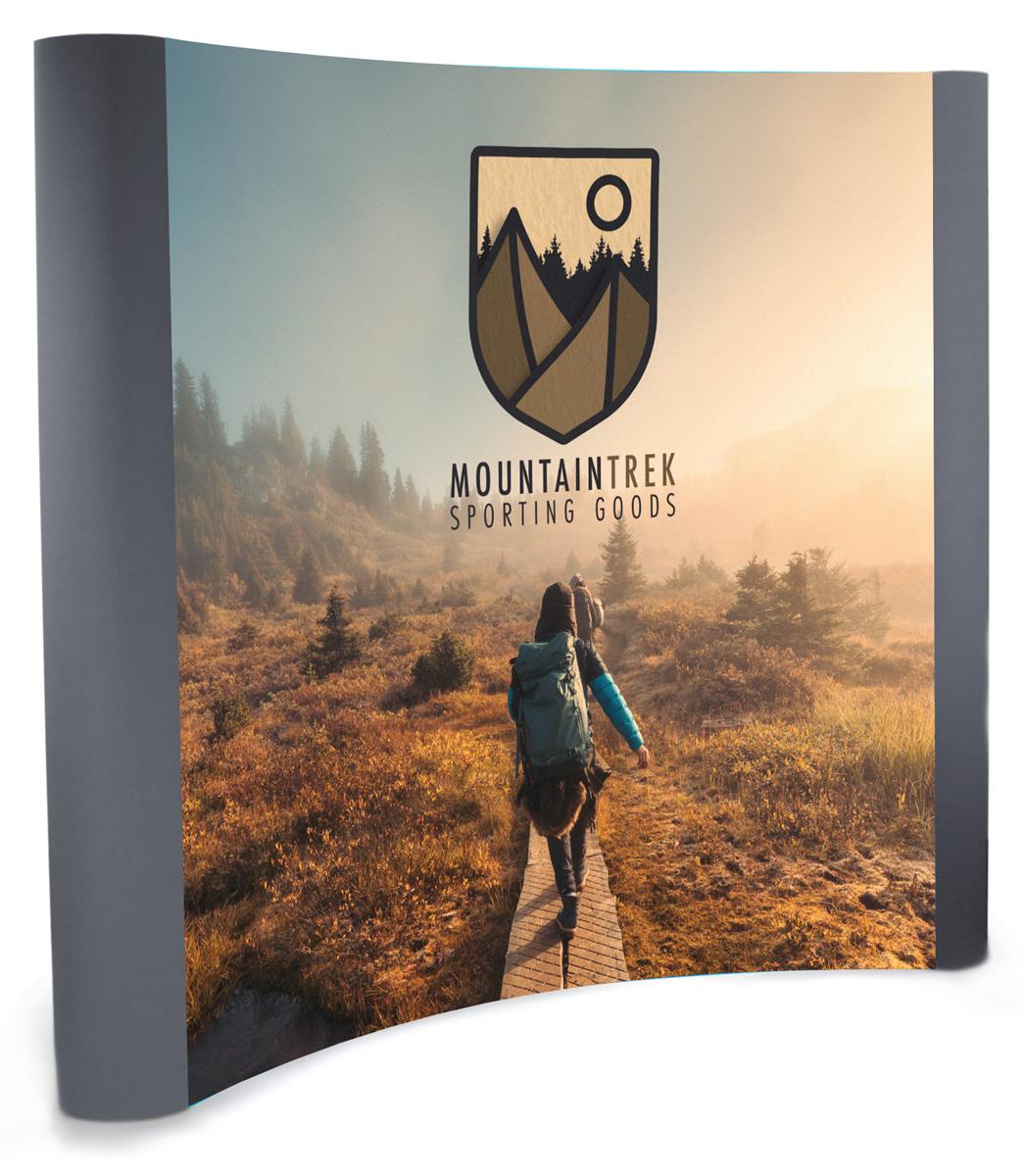 Curved Expo Wall | Hook & Loop Fabric End Caps