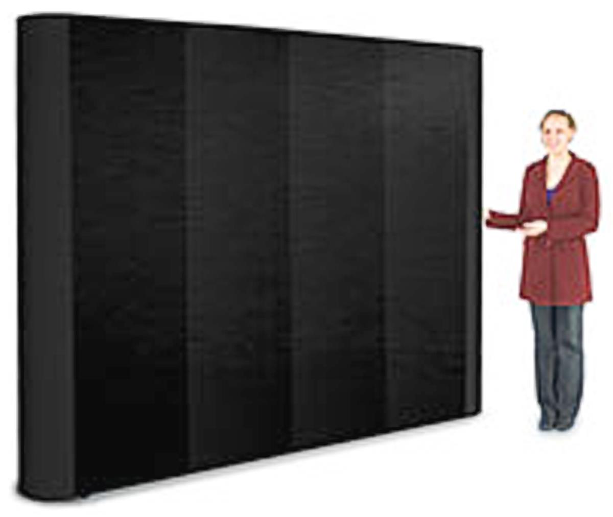 11 ft Pop up Trade Show Booth Black Fabric Straight Frame