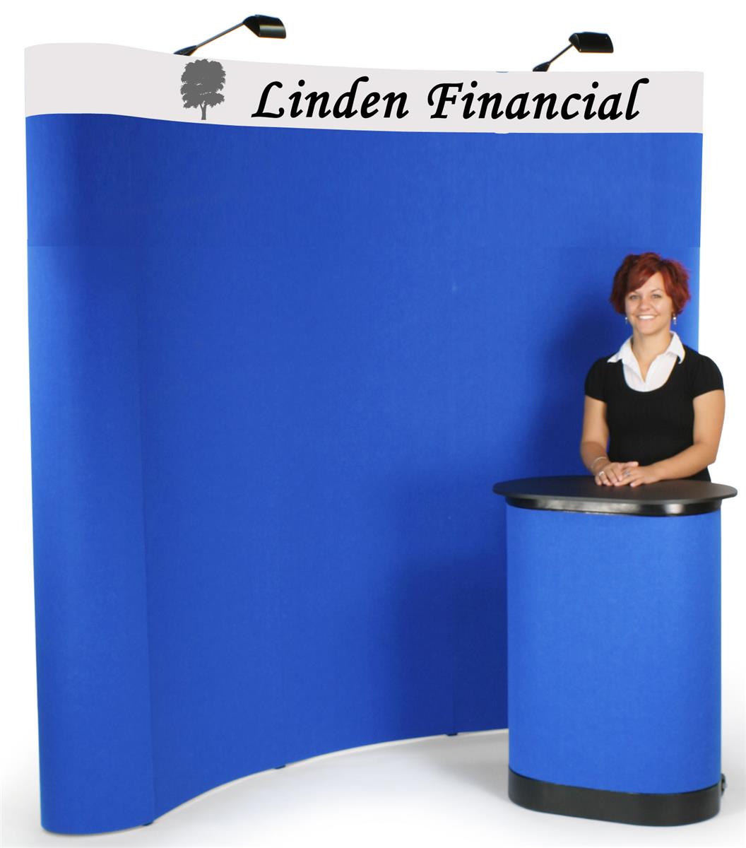 Trade Show Booth | Hook & Loop Fabric Panels w/ Custom Header