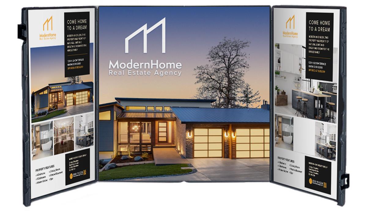 Folding Project Board with Printed Header | 4 Panels