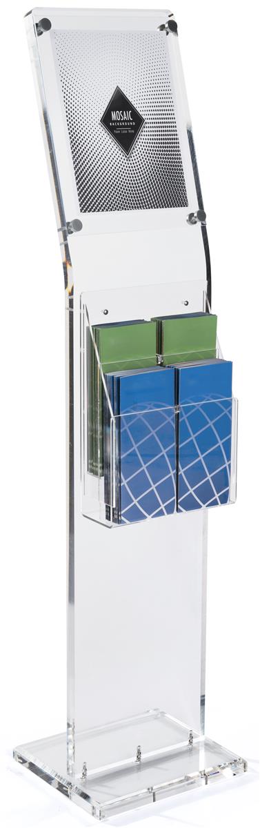 Catalog Rack | Clear Acrylic Stand w/ Sign Frame