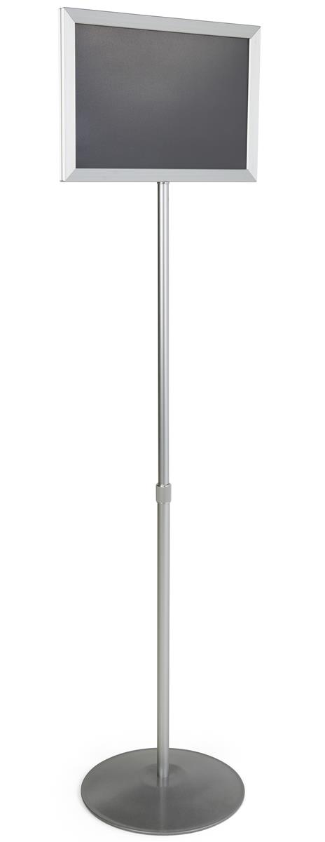 Metal Sign Frame | Height Adjustable Silver 11 x 17 Frame