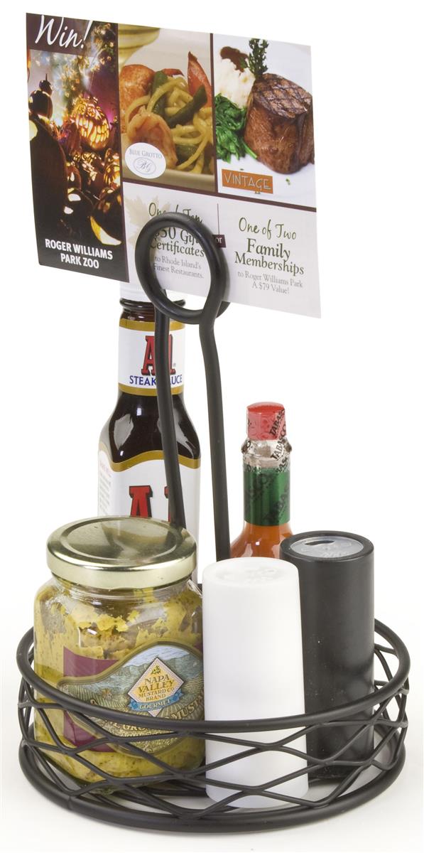 Table Caddies | Top Sign Coil & Black Steel Construction