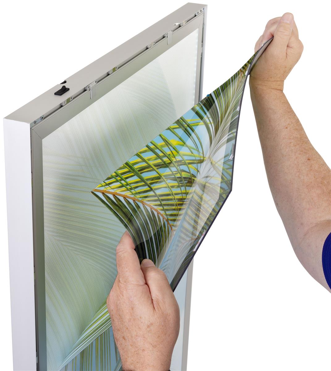 LED Floor Sign Totem Stand | Light Up Personalized Posters