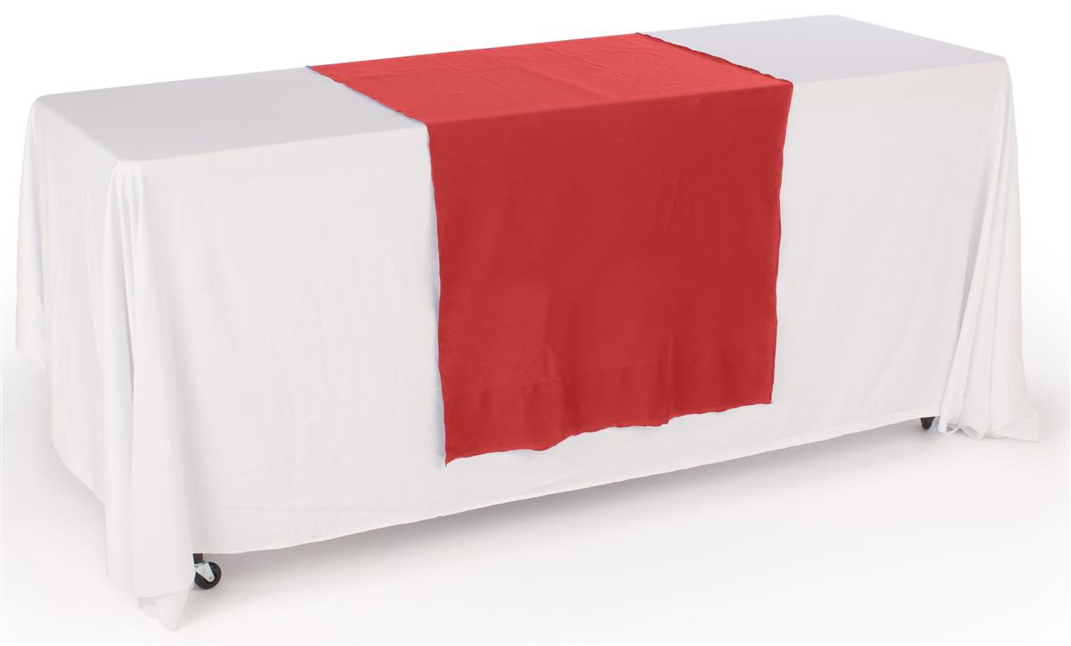 Red Polyester Table Runner | 30" Wide