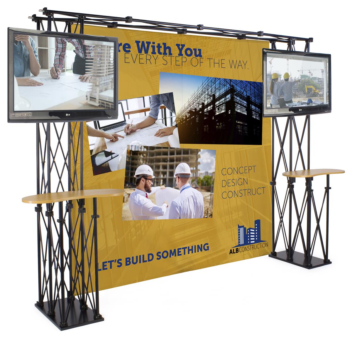 Truss Trade Show Booth Backdrop | Includes 8'x8' Custom Graphic
