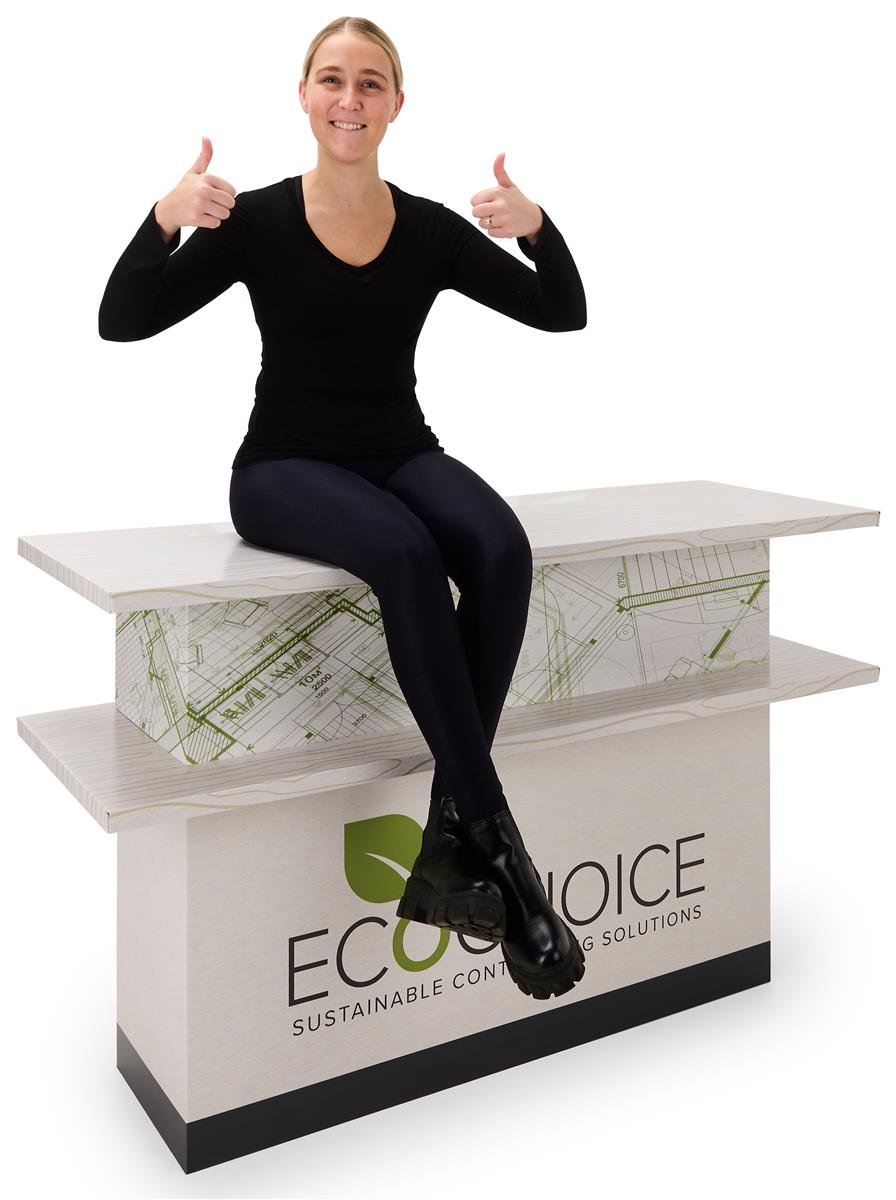 59” Custom Printed Eco-Friendly Portable Counter with Shelf