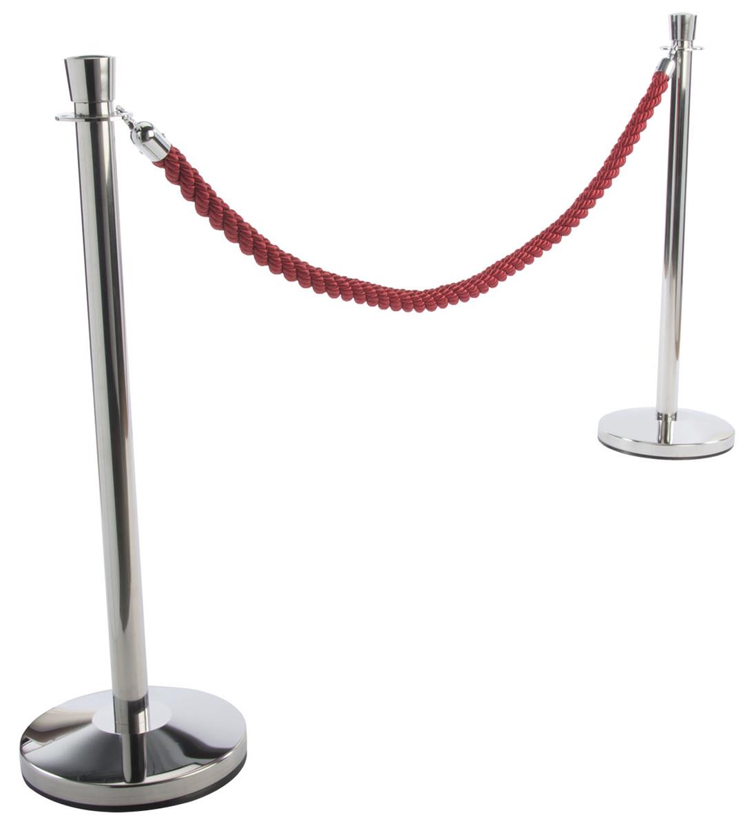 Red Line Control Rope | Cable & Chrome Stanchions