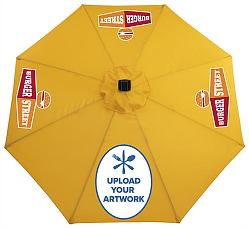 Restaurant Umbrella | Customized Yellow Canopy