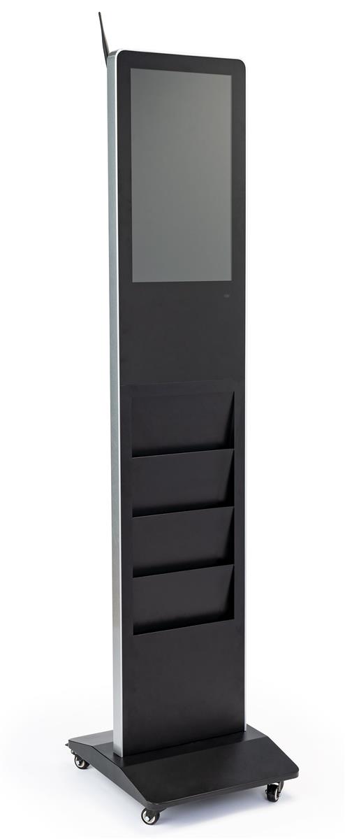 21.5” Freestanding Digital Magazine Rack with Wheels