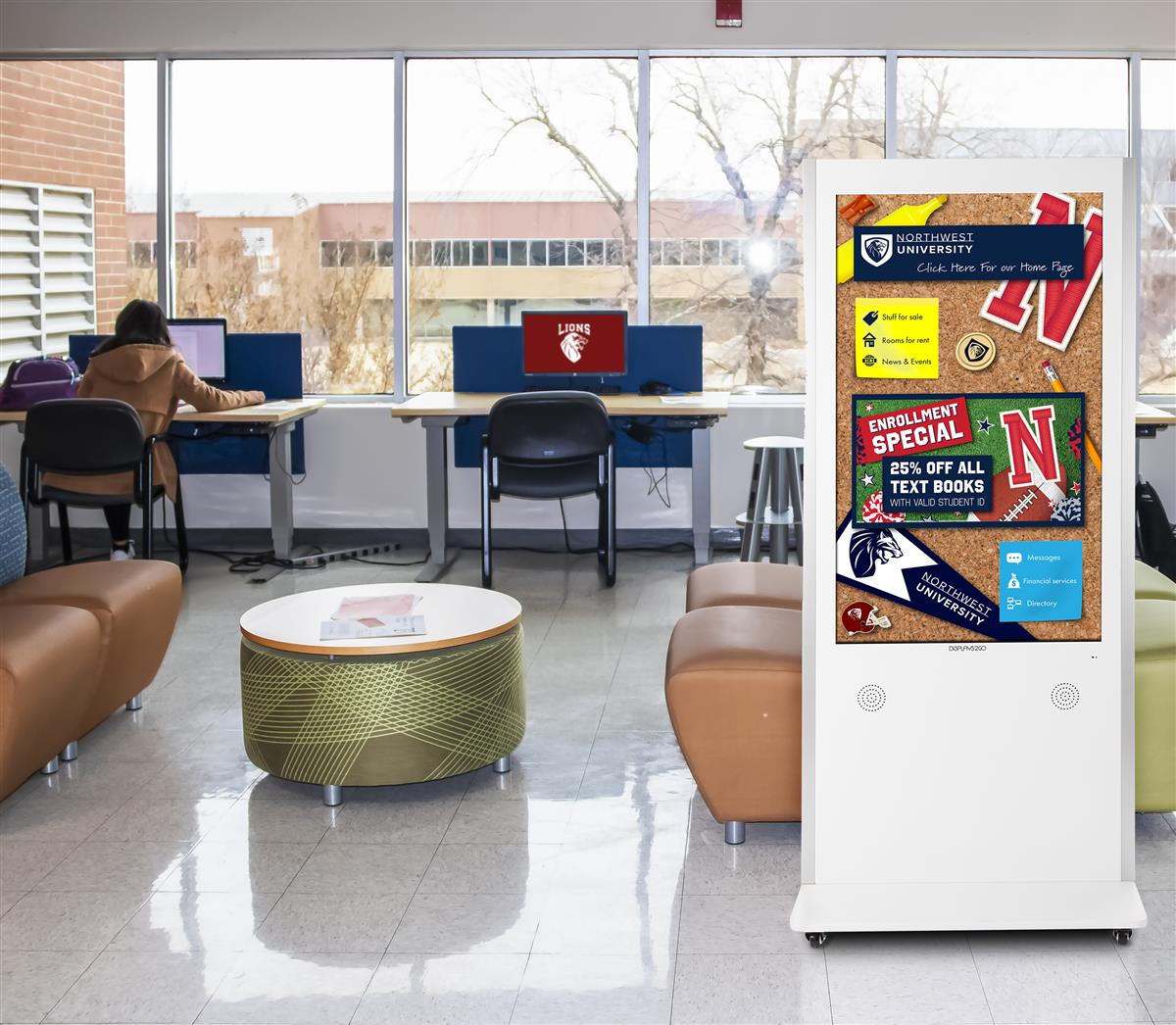 Digital | 55” Touch Screen Digital Kiosk with LED Edge-Lit Panels